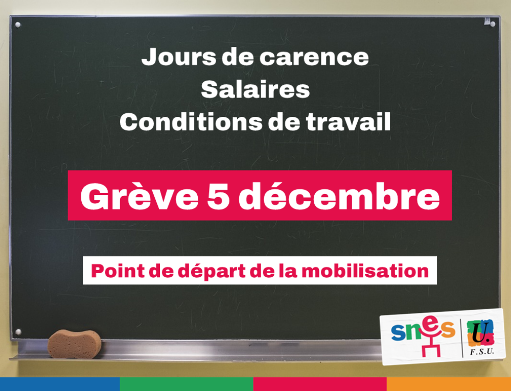 Communiqué FSU – CGT Educ’action du 09/12/2024 – SNES Poitiers